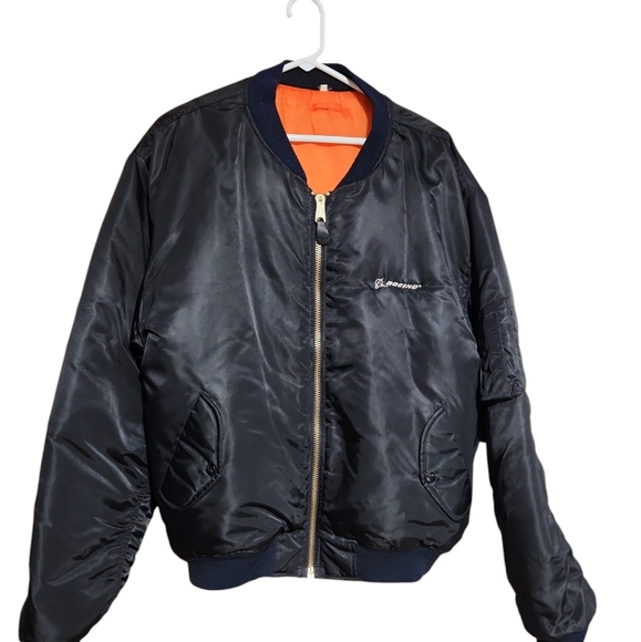 Rothco | Jackets & Coats | Boeing Rothco Black Orange Puffer Flight ...